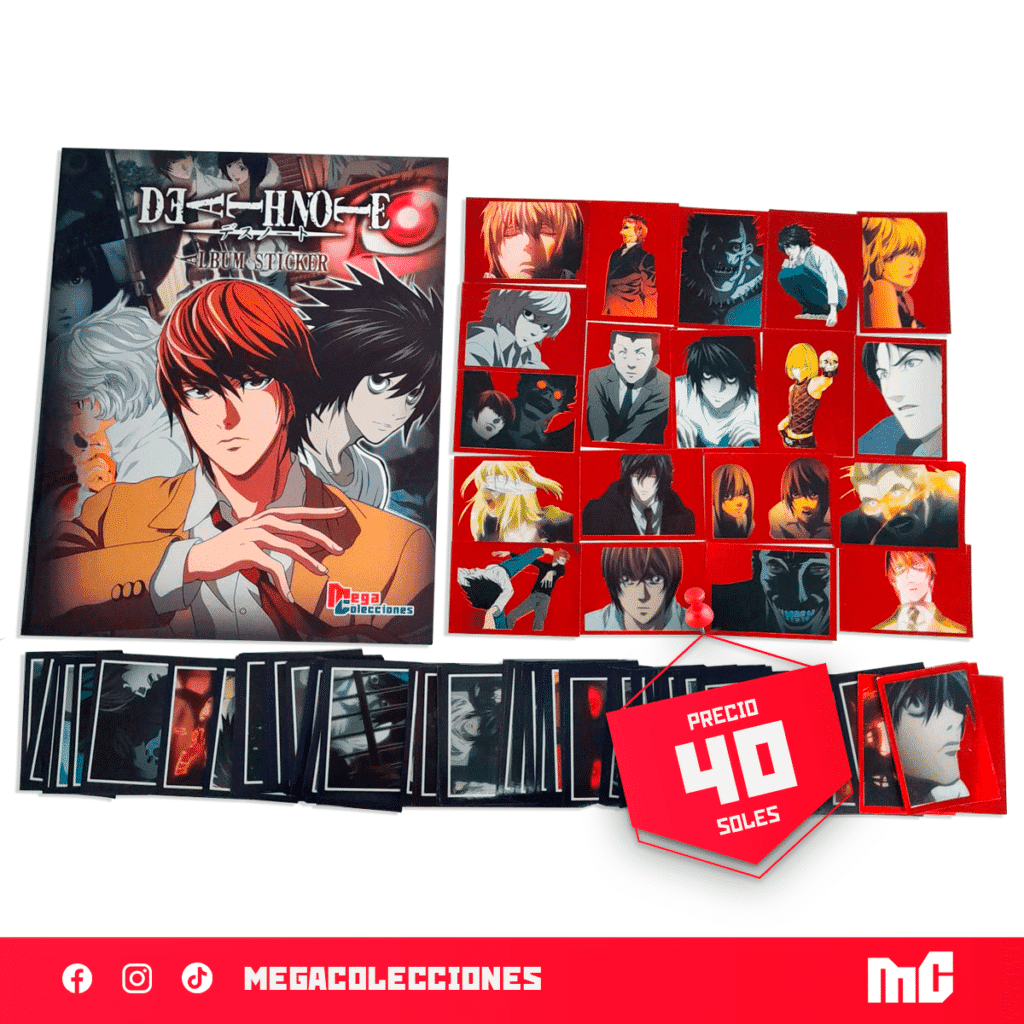 Álbum Death Note + Set completo de figuras para pegar | Megacolecciones