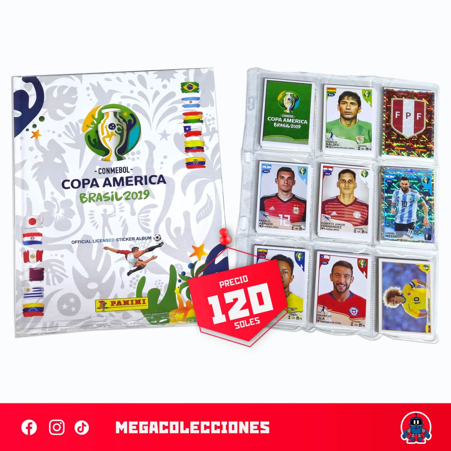 Álbum Tapa Dura Copa América Brasil 2019 (Panini) + Set completo de ...