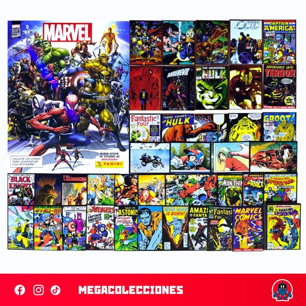 Álbum Marvel 80 años + Set completo | Megacolecciones