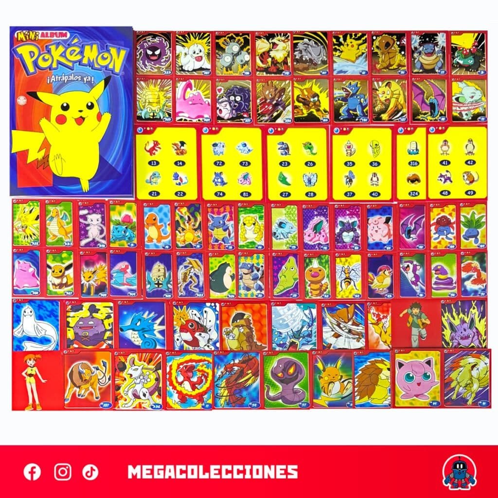 Mini álbum Pokémon Pokedex + Set completo de figuras para pegar ...