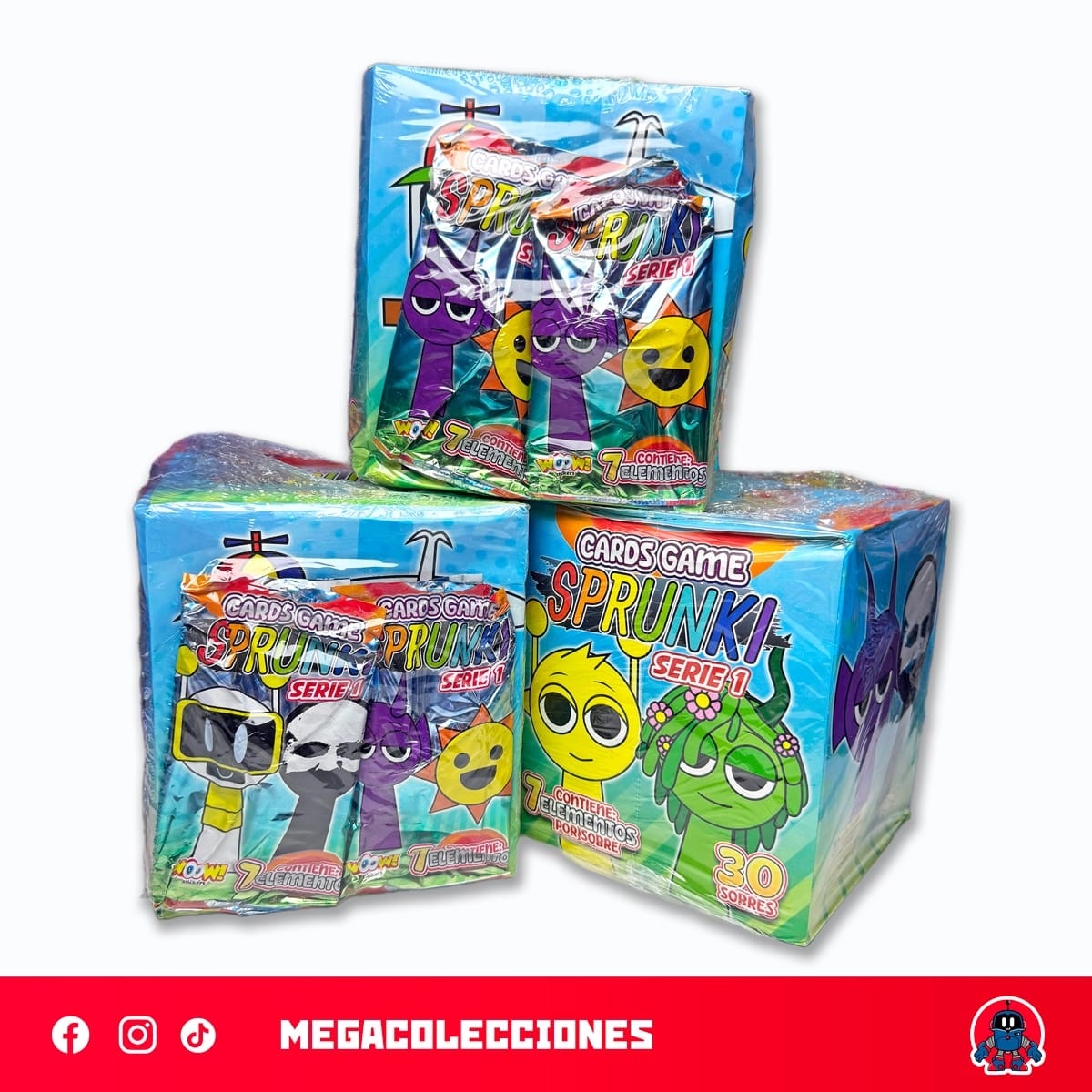 Cards Sprunki: 30 sobres (Woow Stickers) | Megacolecciones