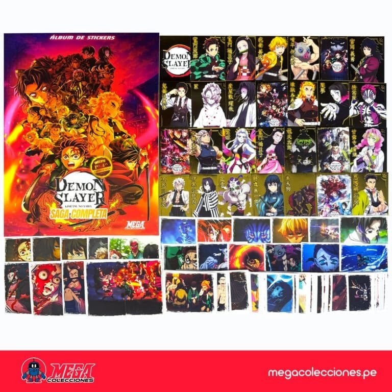 Álbum Demon Slayer: Saga completa + Set completo de figuras para pegar ...