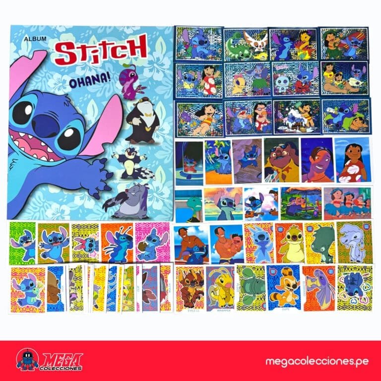 Álbum Stitch + Set completo de figuras para pegar | Megacolecciones