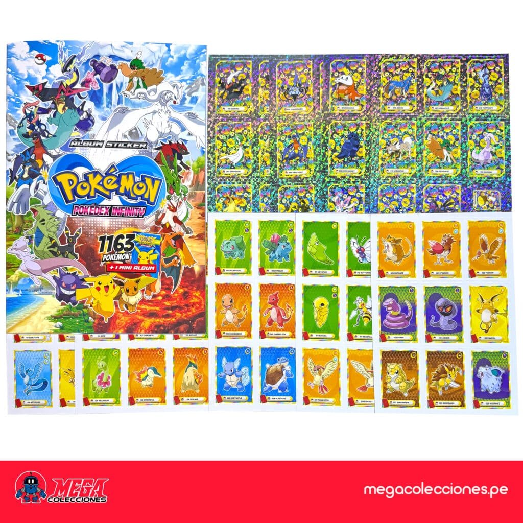 Álbum Pokémon Pokédex Infinity + Set completo de figuras para pegar ...